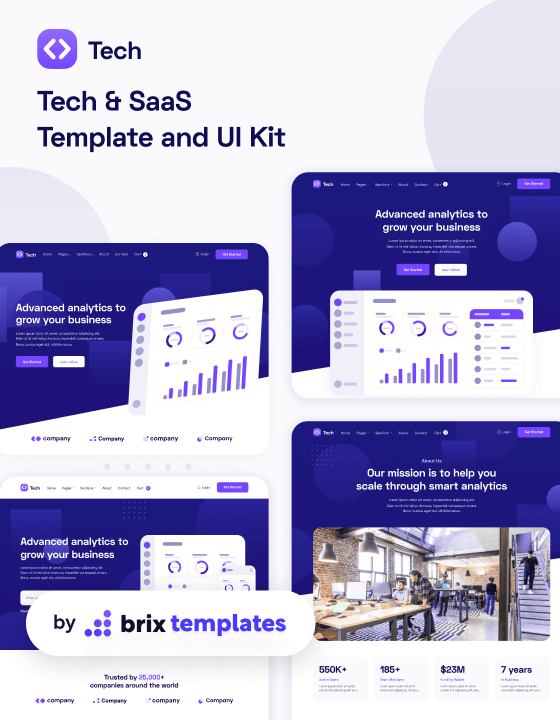 Tech - SaaS HTML5 Responsive Website Template
